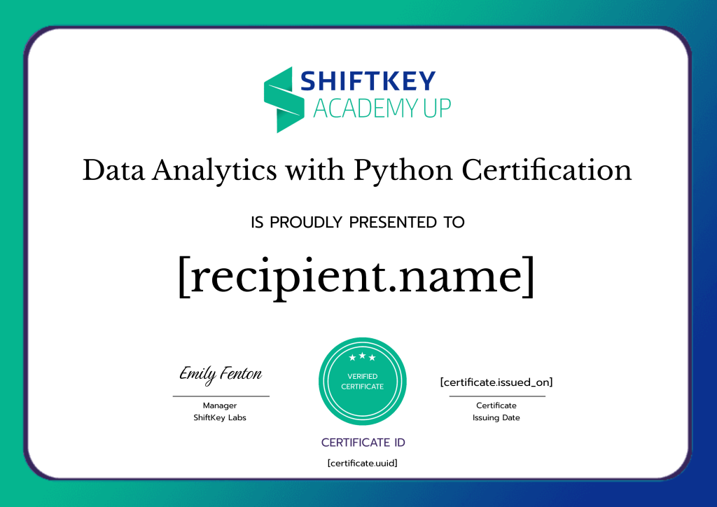 Data Analytics with Python – ShiftKey Labs